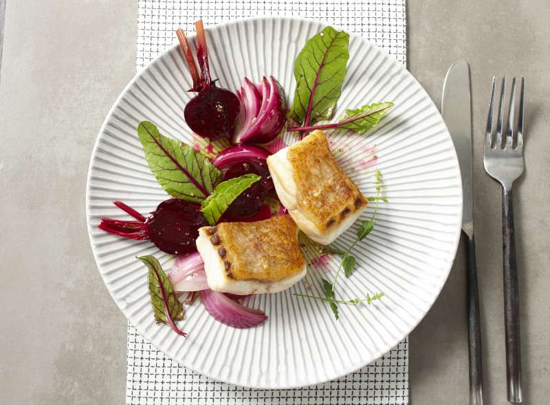Rezept: Rotbarsch mit Rote-Bete-Salat